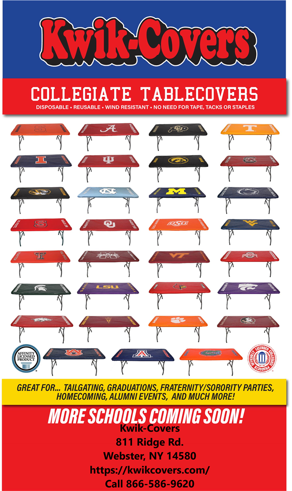 College Kwik-Covers-Kwik-Covers plastic with elastic, fitted table ...